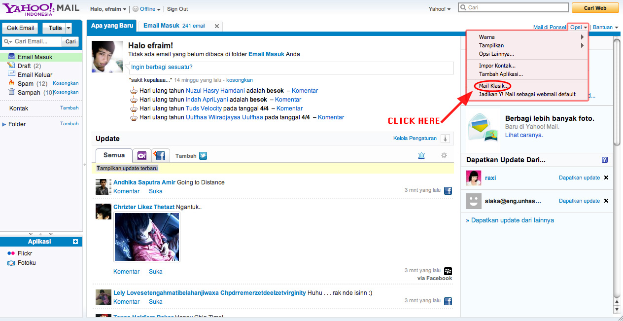 Efraim Anak Wawondula: Cara mengganti tampilan email Klasik / Classic ...