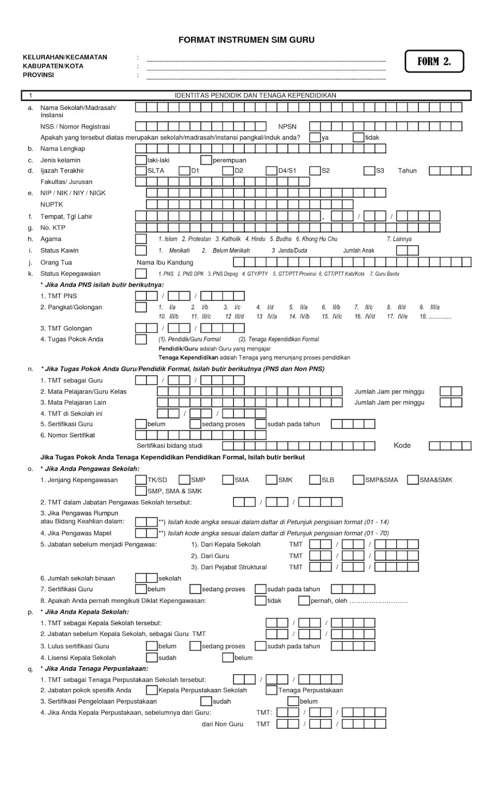 96 Contoh Laporan Berbentuk Formulir Isian