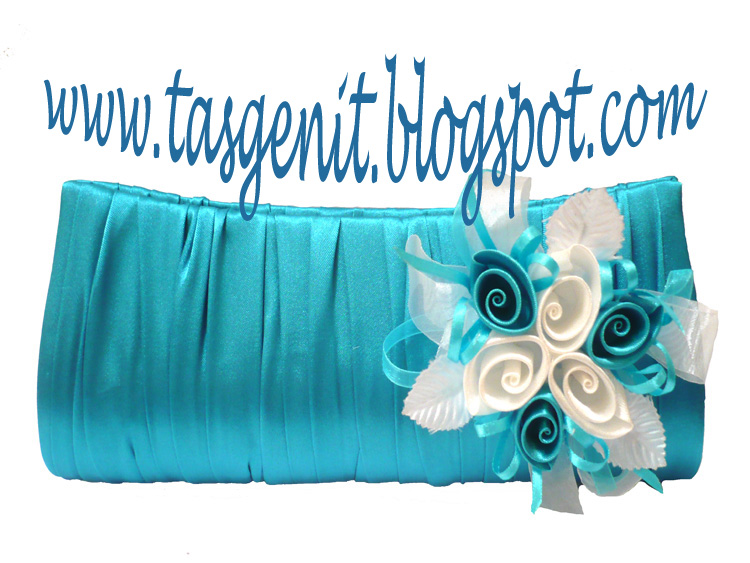 CLUTCH BAG/TAS PESTA @ Tas Genit: Tas Pesta Bunga Turquoise (TERJUAL ...