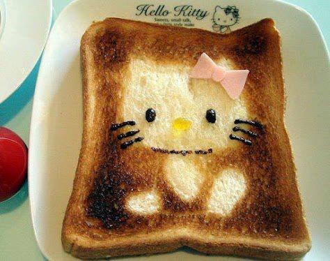 Pinterest in Pink!: Hello Kitty Toasted Bread