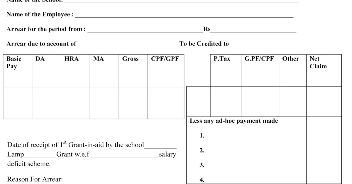 ShafTech: Arear formate of West Bengal School Education depart ment