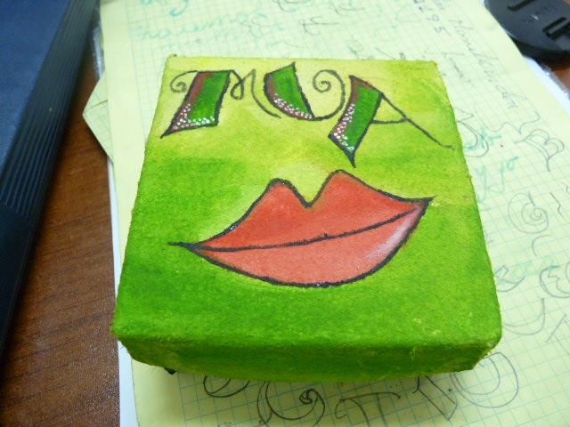 caligrafia, arte y diseño: Cajas decoradas con letras: los productos