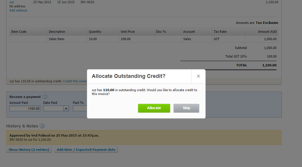 Xero Bookkeeping Tips & Tricks: How to connect old credit note to new ...