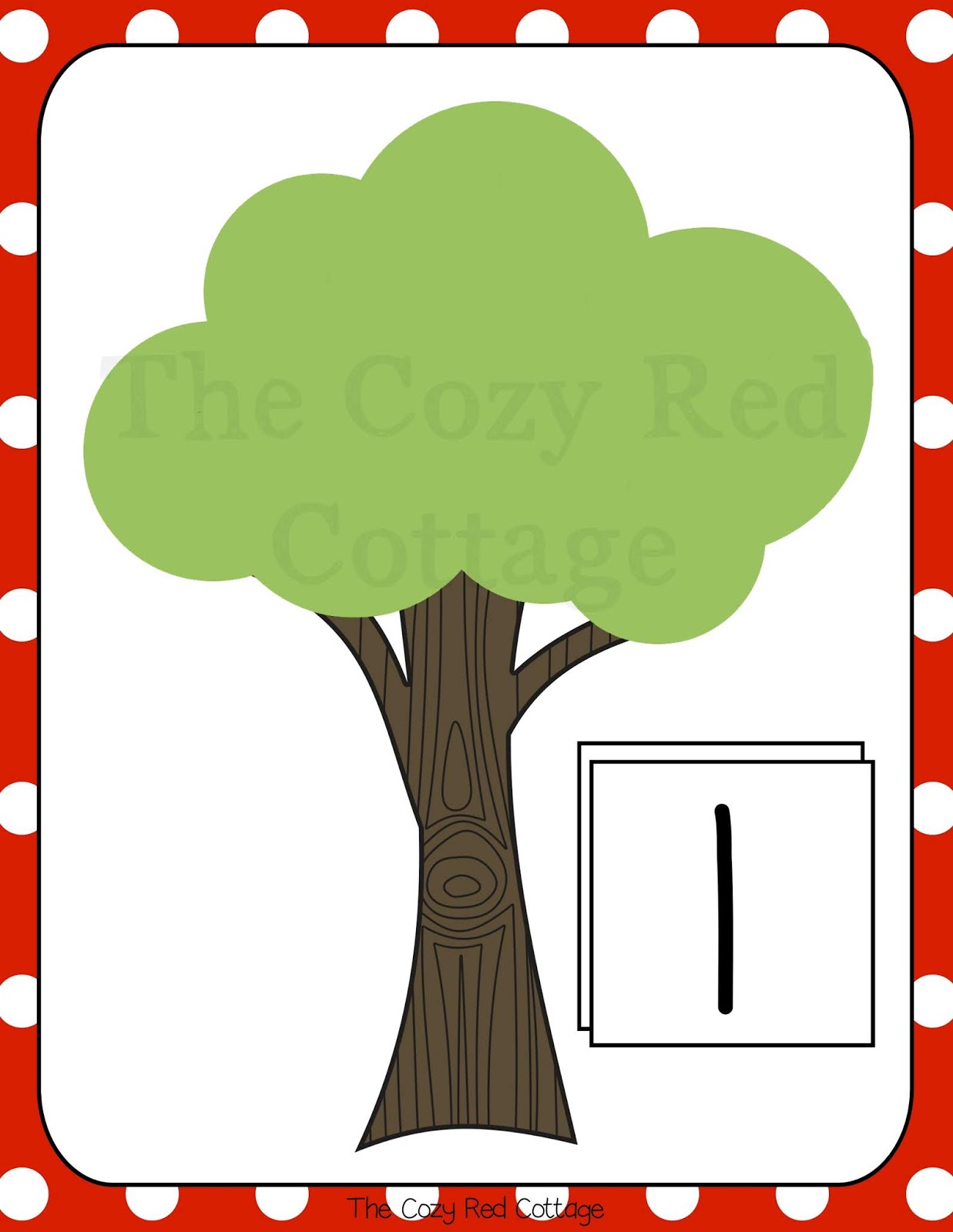 The Cozy Red Cottage: Apple Tree Counting Mat