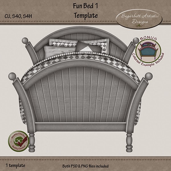 Sugarbutt Artistic Designs: New fun bed template now in my stores