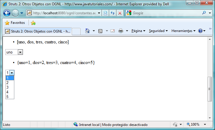 Tutoriales de Programacion Java: Struts 2 - Parte 2: OGNL