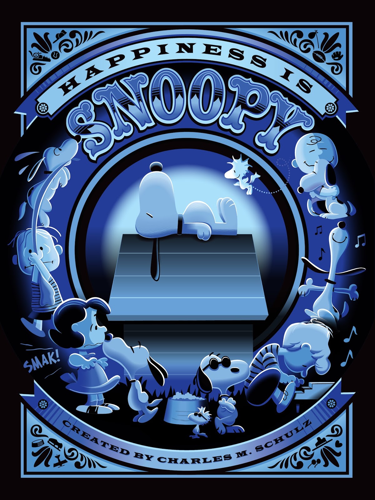 INSIDE THE ROCK POSTER FRAME BLOG: Jeff Granito Happiness Is Snoopy ...