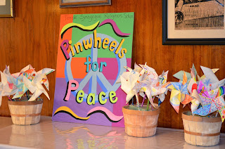 There's a Dragon in my Art Room: Pinwheels for Peace, a belated post