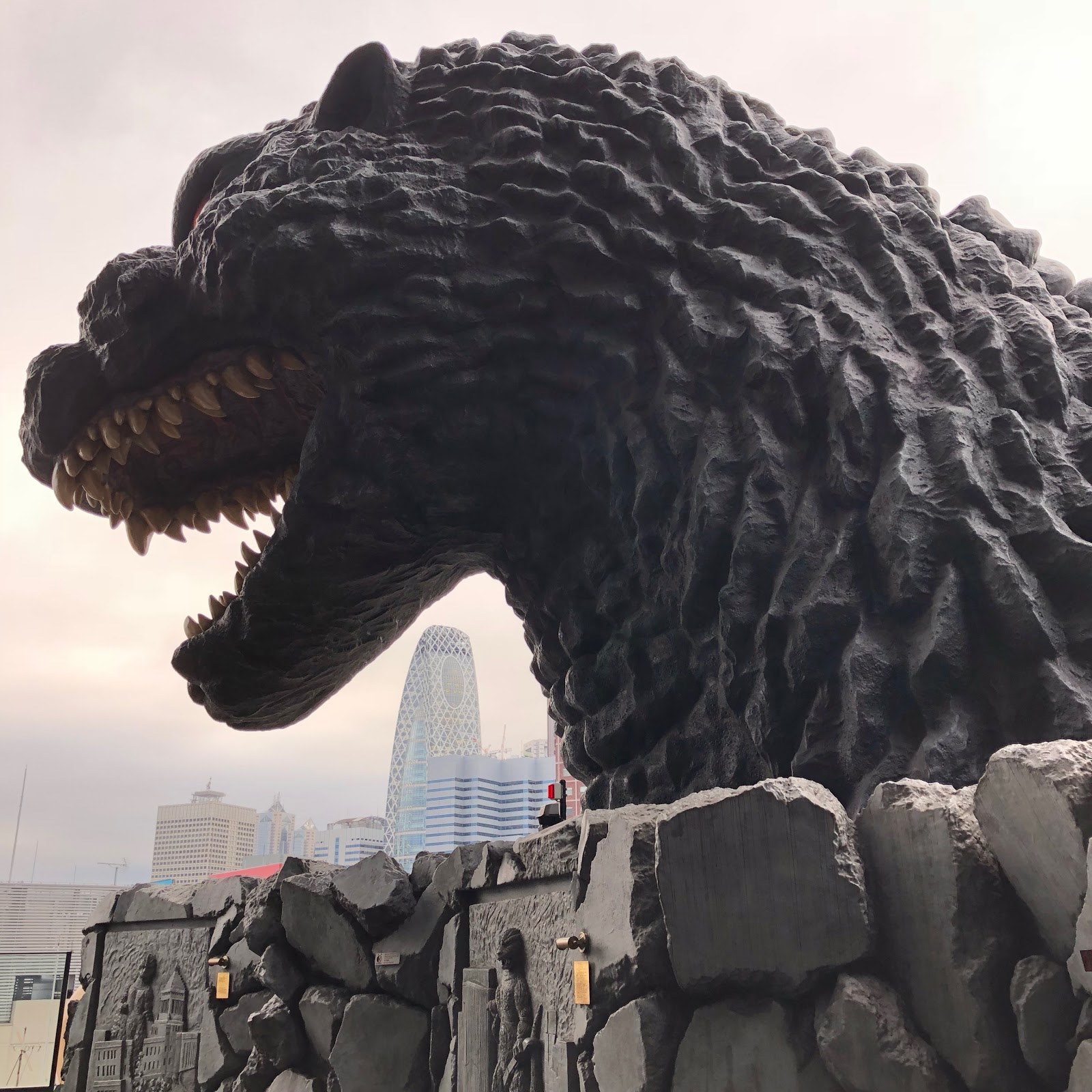Giant Godzilla Head Up Close and Godzilla Store Shinjuku