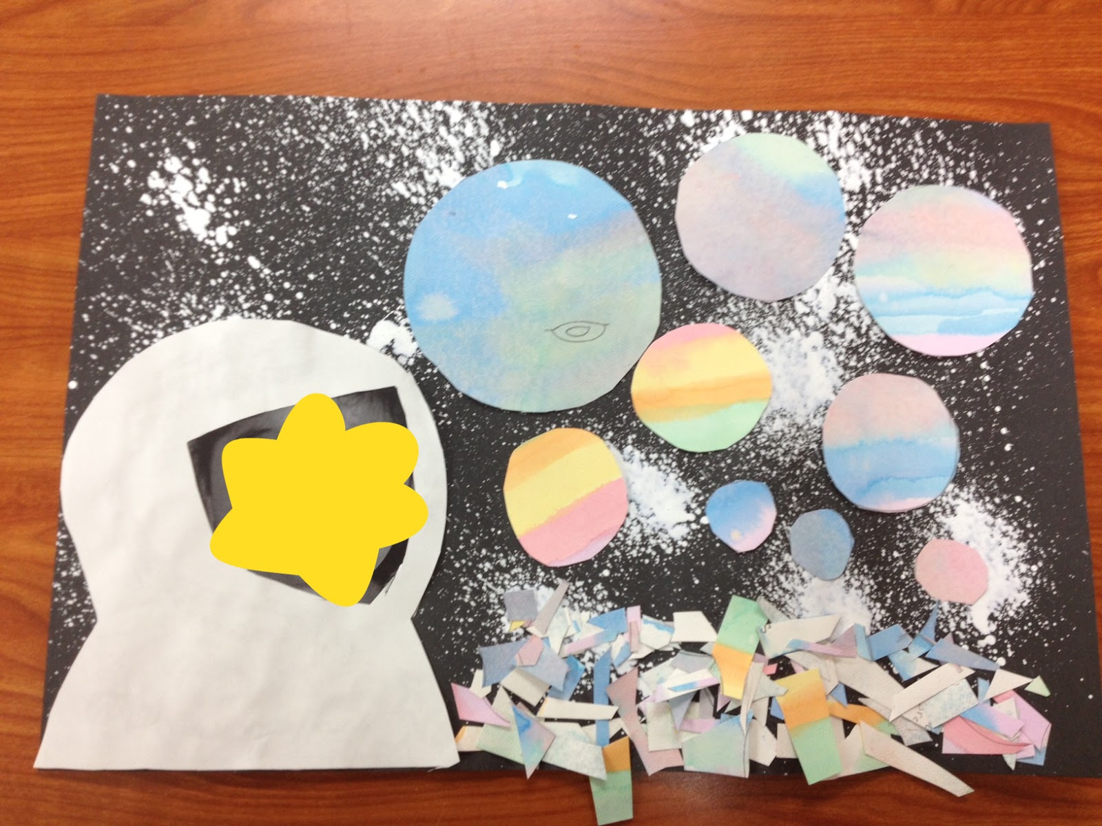 Sparkly Art with Ms. Carney!: There's No Place Like Space! - 3rd Grade