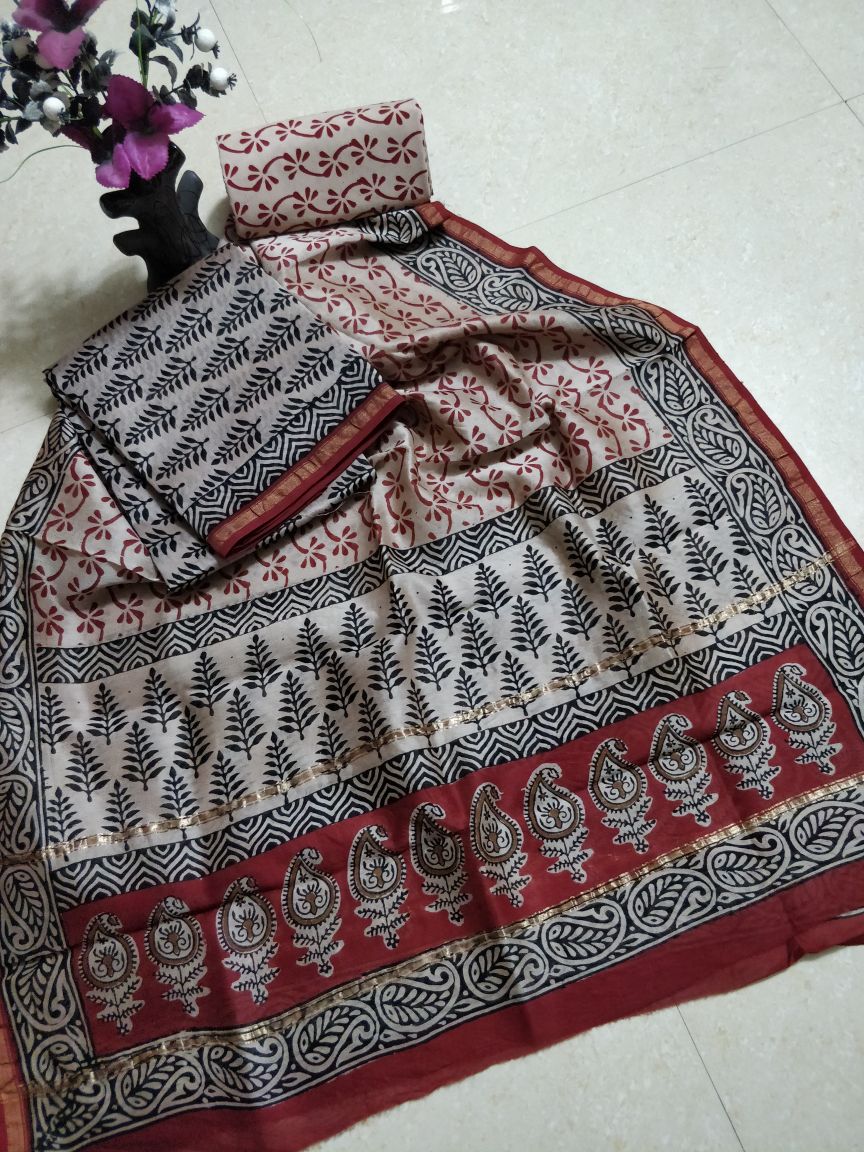 chanderi silk dress materials