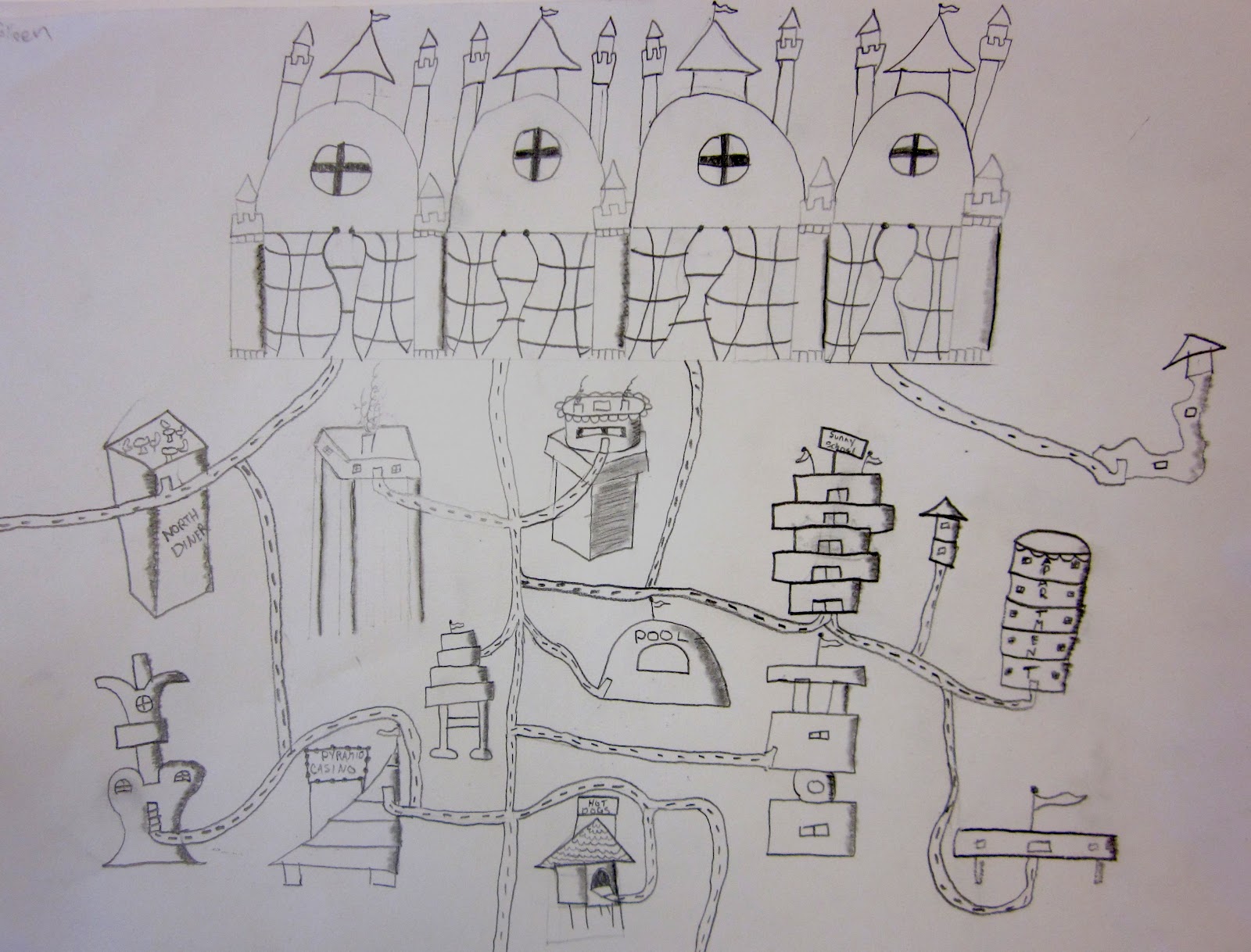 Art is Basic-- Art Teacher Blog: Secret Cities-- 4th/5th grade