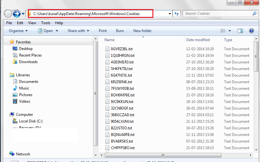 Sanganak Authority: ASP.NET cookies in Windows 7