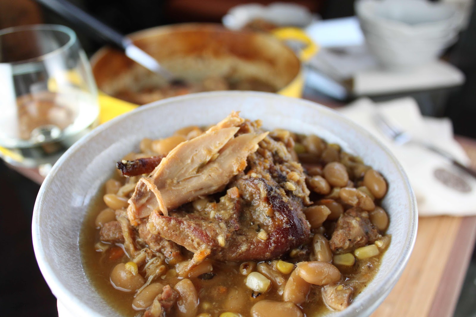 Fat and Happy Blog: Rabbit and Sausage Cassoulet for the Monthly Recipe ...