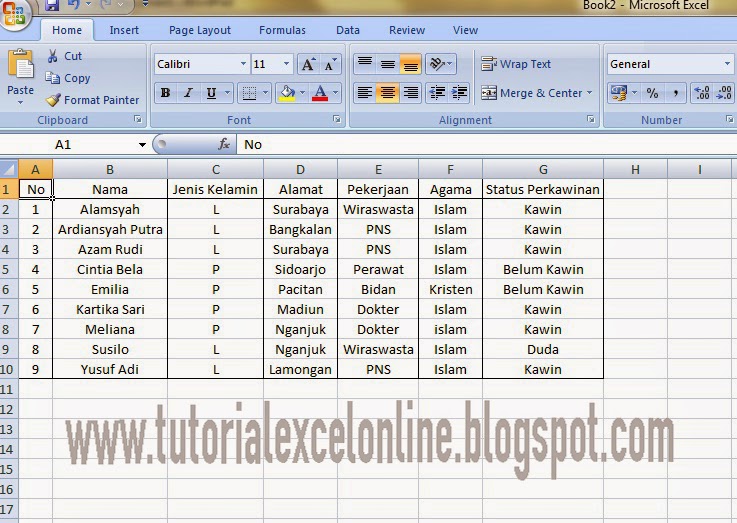 Mengatur Arah Vertikal Horisontal Teks pada Microsoft Excel | TUTORIAL ...