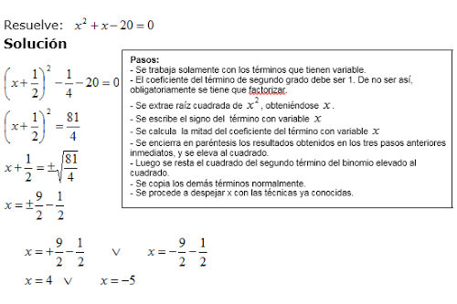 ECUACION DE SEGUNDO GRADO POR ASPA SIMPLE, POR FORMULA GENERAL Y ...
