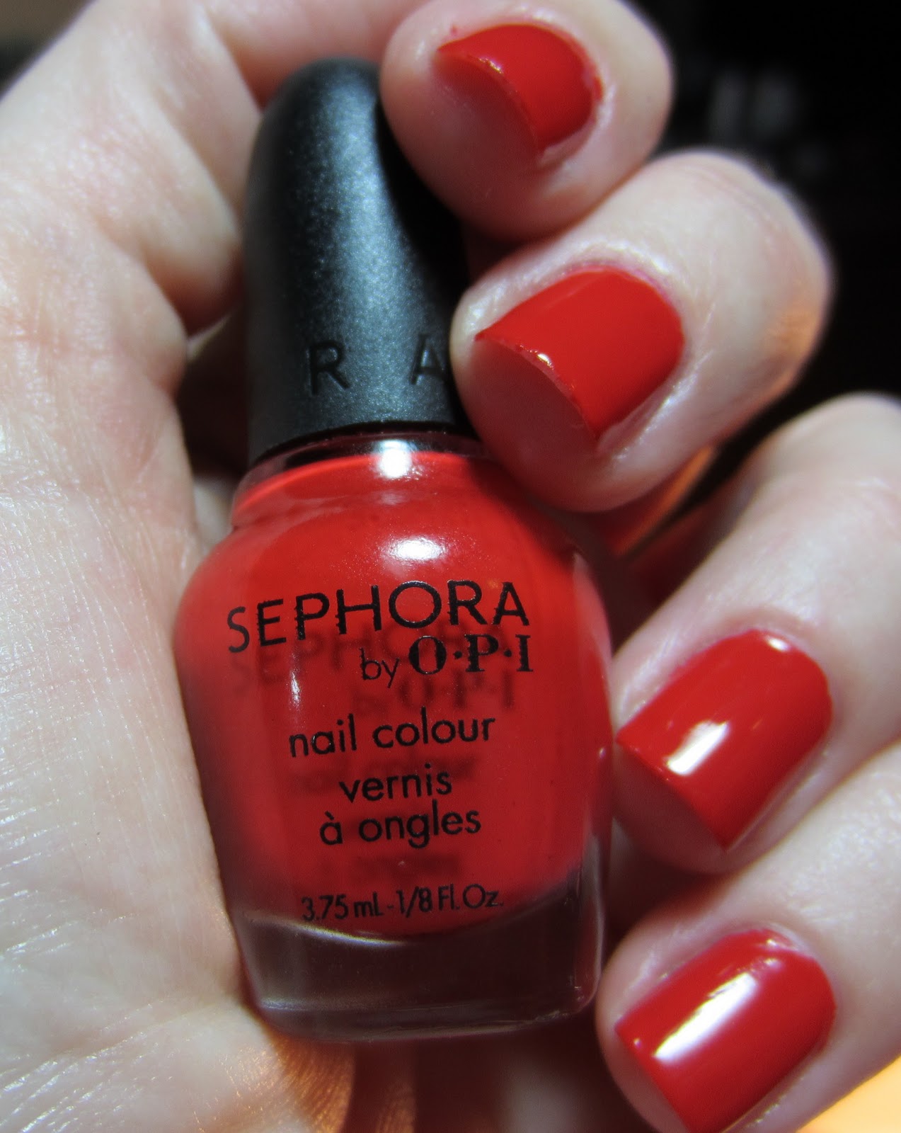 True Colors: Untried #3: $OPI orange-based red creme mini