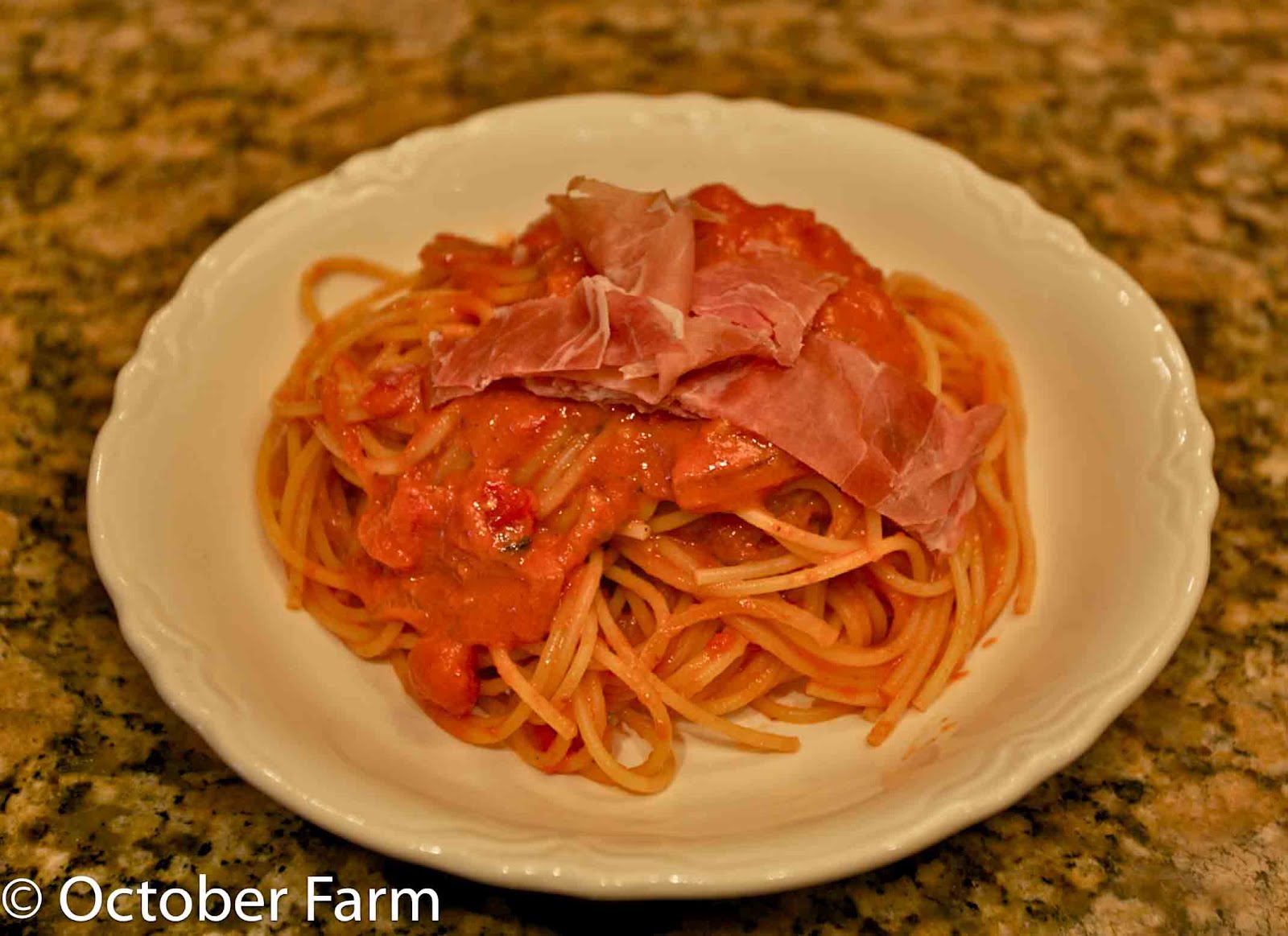 Spaghetti with Prosciutto