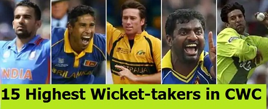 Top 15 Highest wicket-takers in Cricket World Cup history - SportsHistori