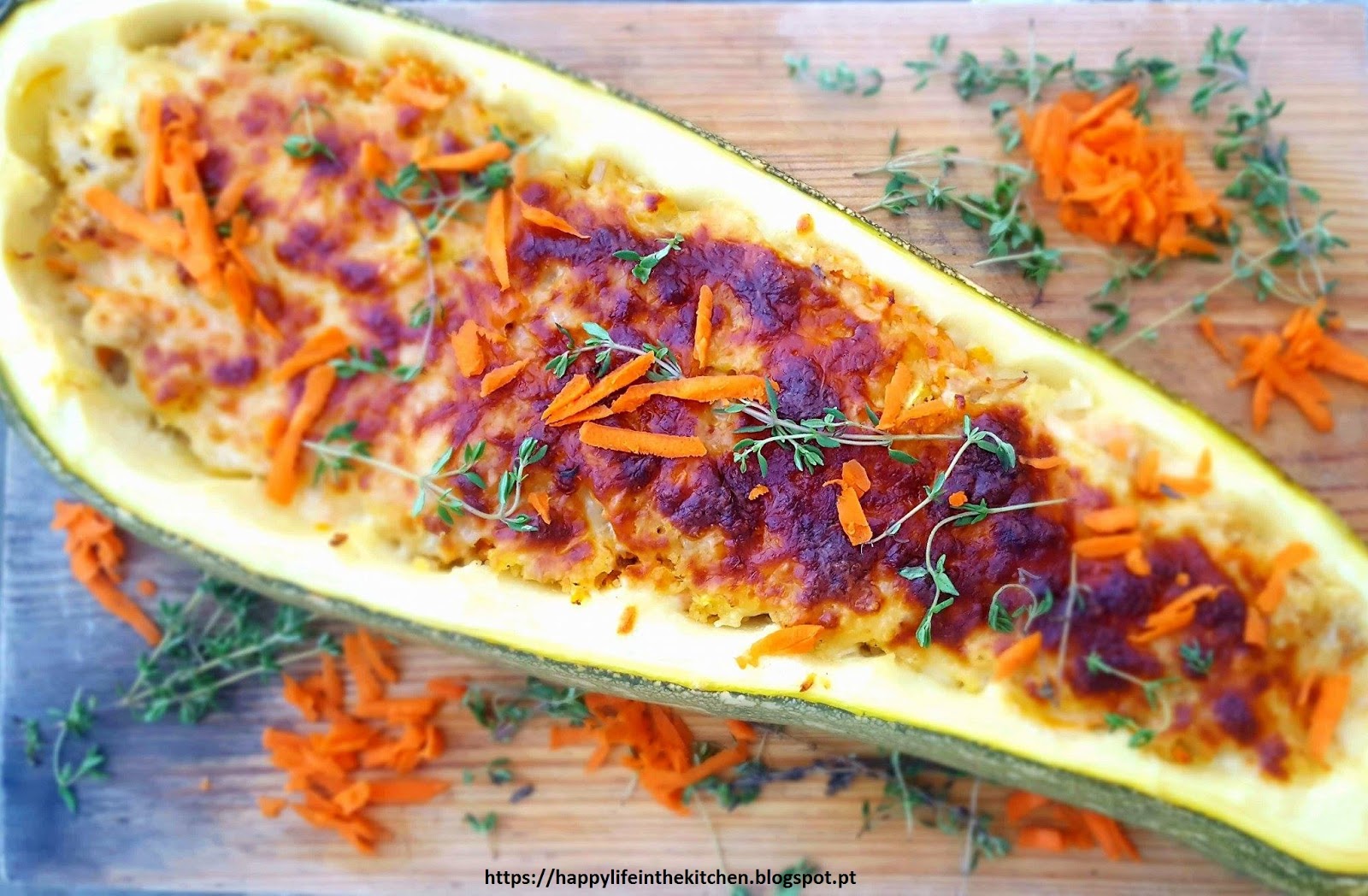 Courgette Recheada com Couscous, Atum e Legumes...Saudável e Deliciosa!