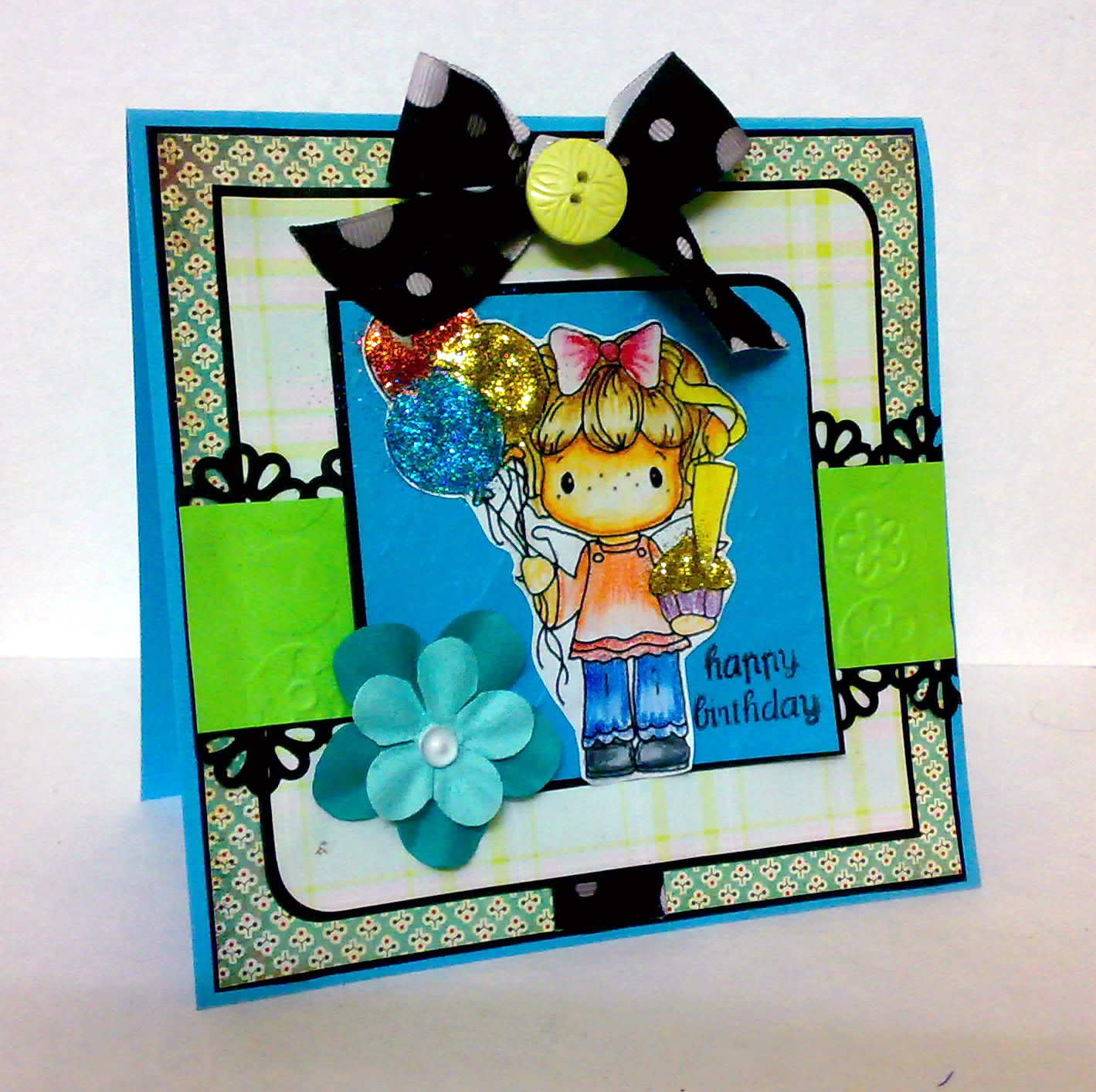 Kalalayaa's Art Stuido: BIRTHDAY CARD+FABRIC ROSETTE TUTORIAL