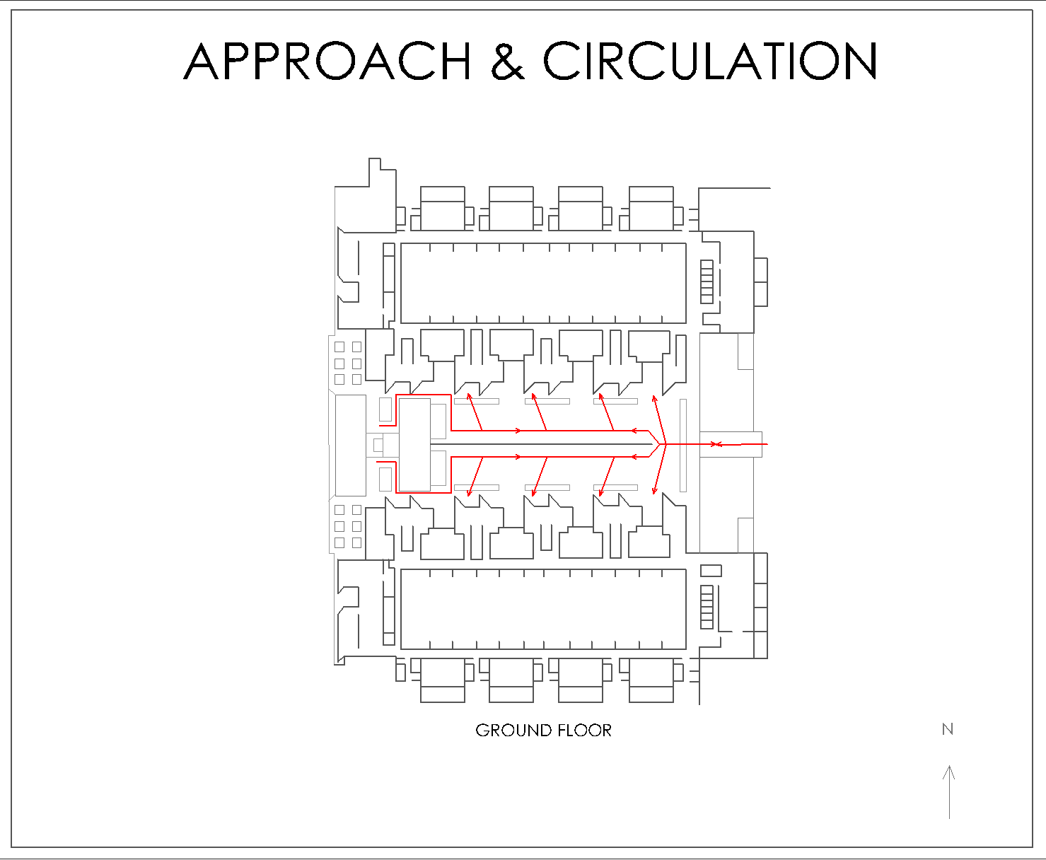 Salk Institute Louis Kahn Circulation Diagram | Architecture drawing ...