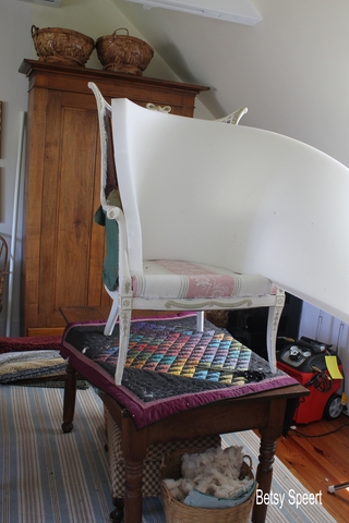 Betsy Speert's Blog: Upholstering the Inside Back of an Arm Chair