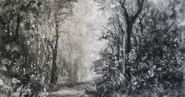 Paintings and Drawings by Manju Panchal: Drawing a forest scene in ...