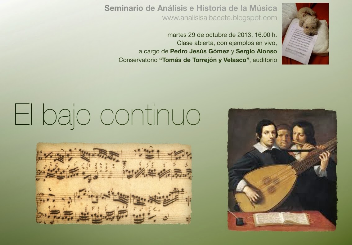 Seminario de Análisis e Historia de la Música, Albacete: El bajo continuo