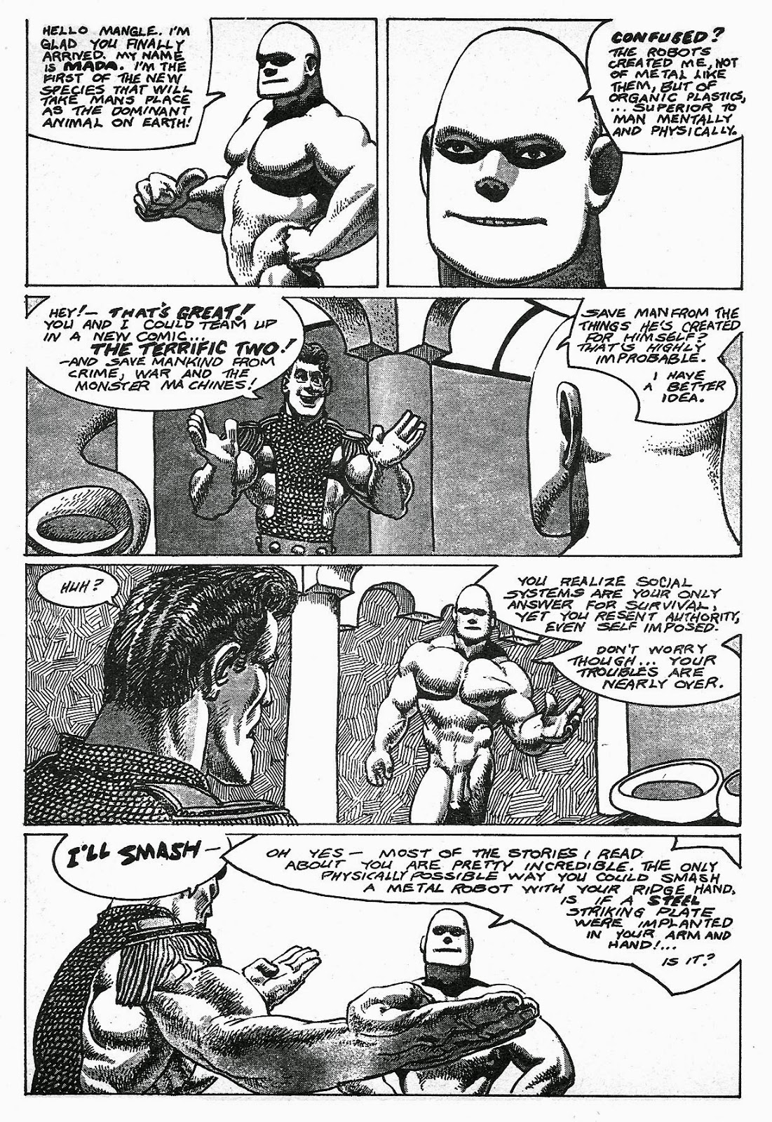 BLACK 'N' WHITE AND RED ALL OVER: POST # 58 - "MANGLE, ROBOT MANGLER ...