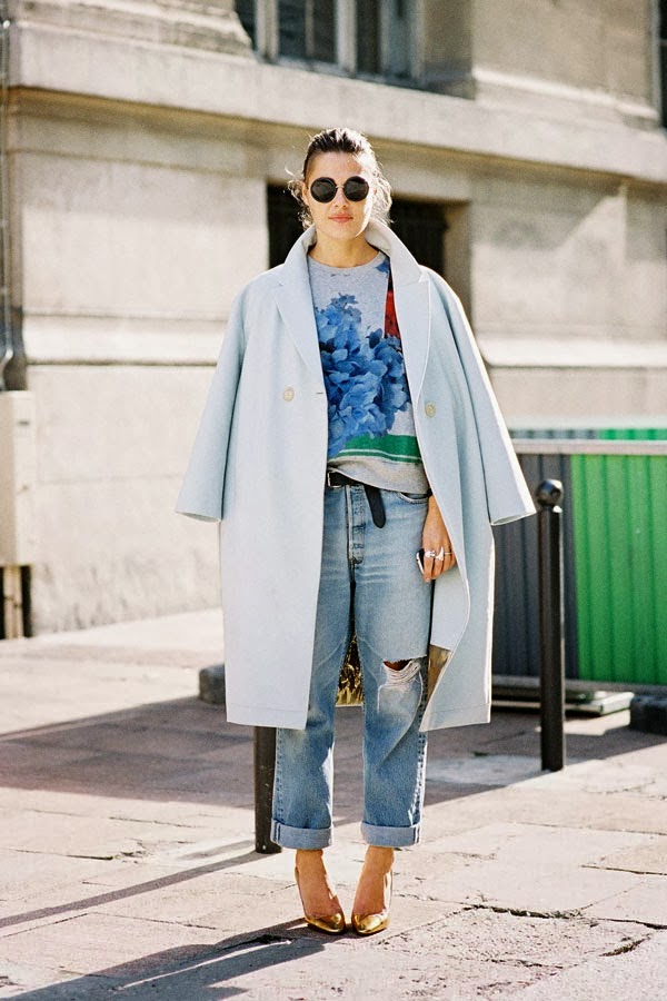 STREET STYLE INSPIRATION; BABY BLUE.-