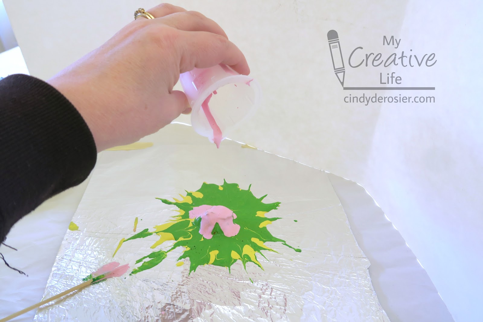 Cindy deRosier: My Creative Life: Pulling Prints from Poured Paints ...