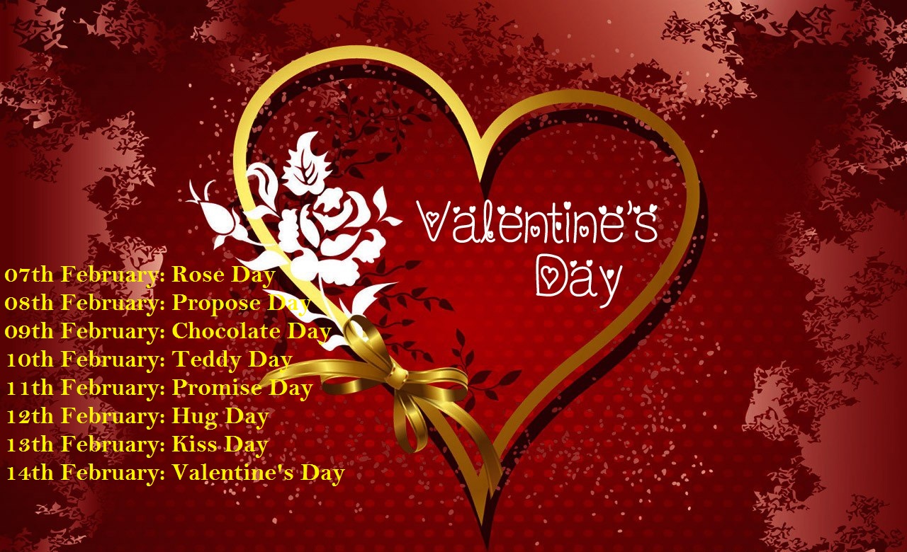 Valentines Day Week List 2020 Dates, Day, Time Table, Schedule 7th-14th ...