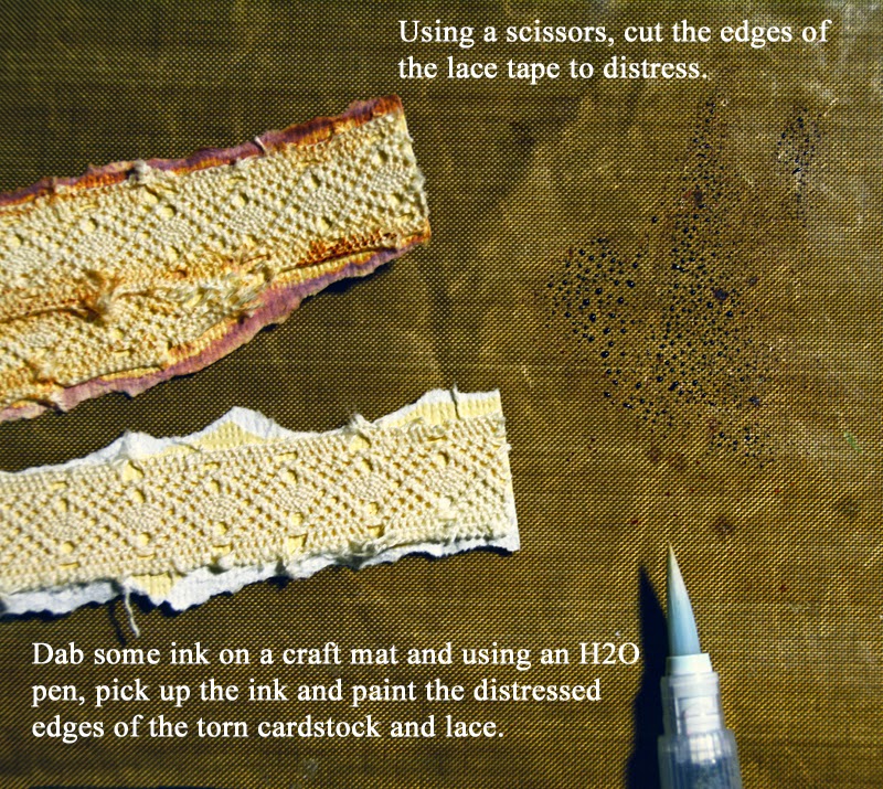 Love My Tapes: Mummy Halloween Card with Lace Tapes