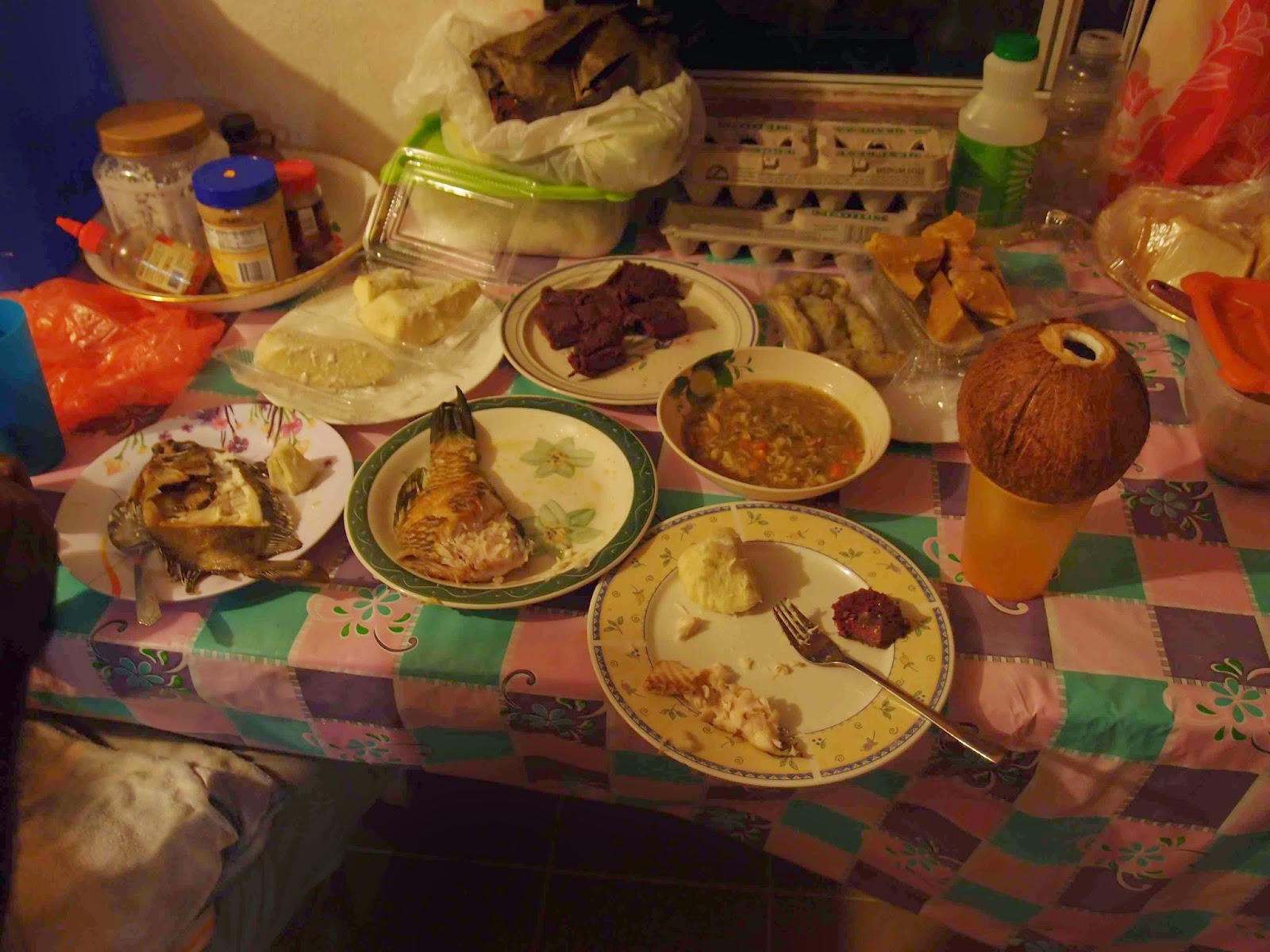 A Merman in Pohnpei: 29: Local Food Dinner Table
