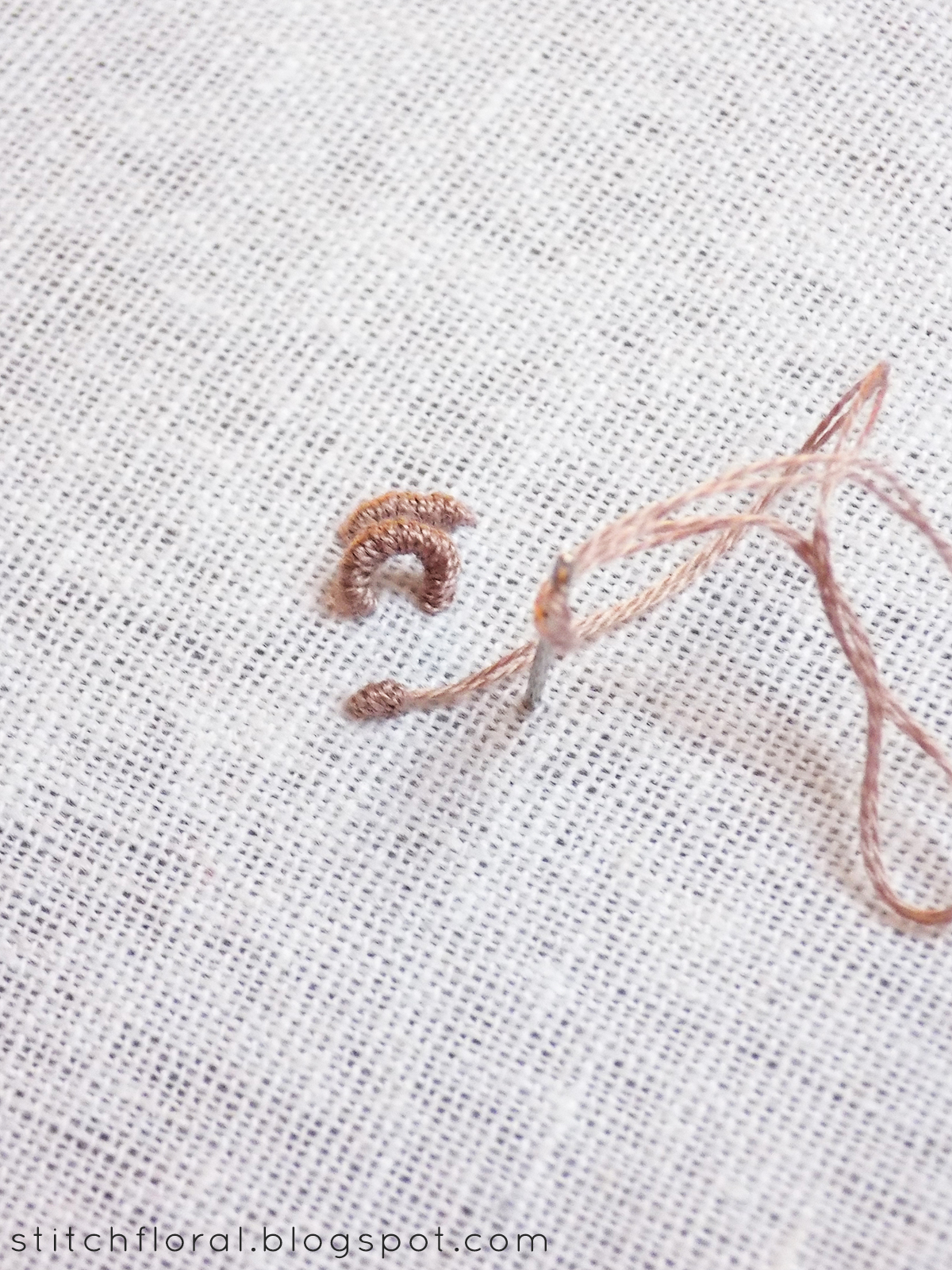 Bullion stitch and bullion pistil stitch - Stitch Floral