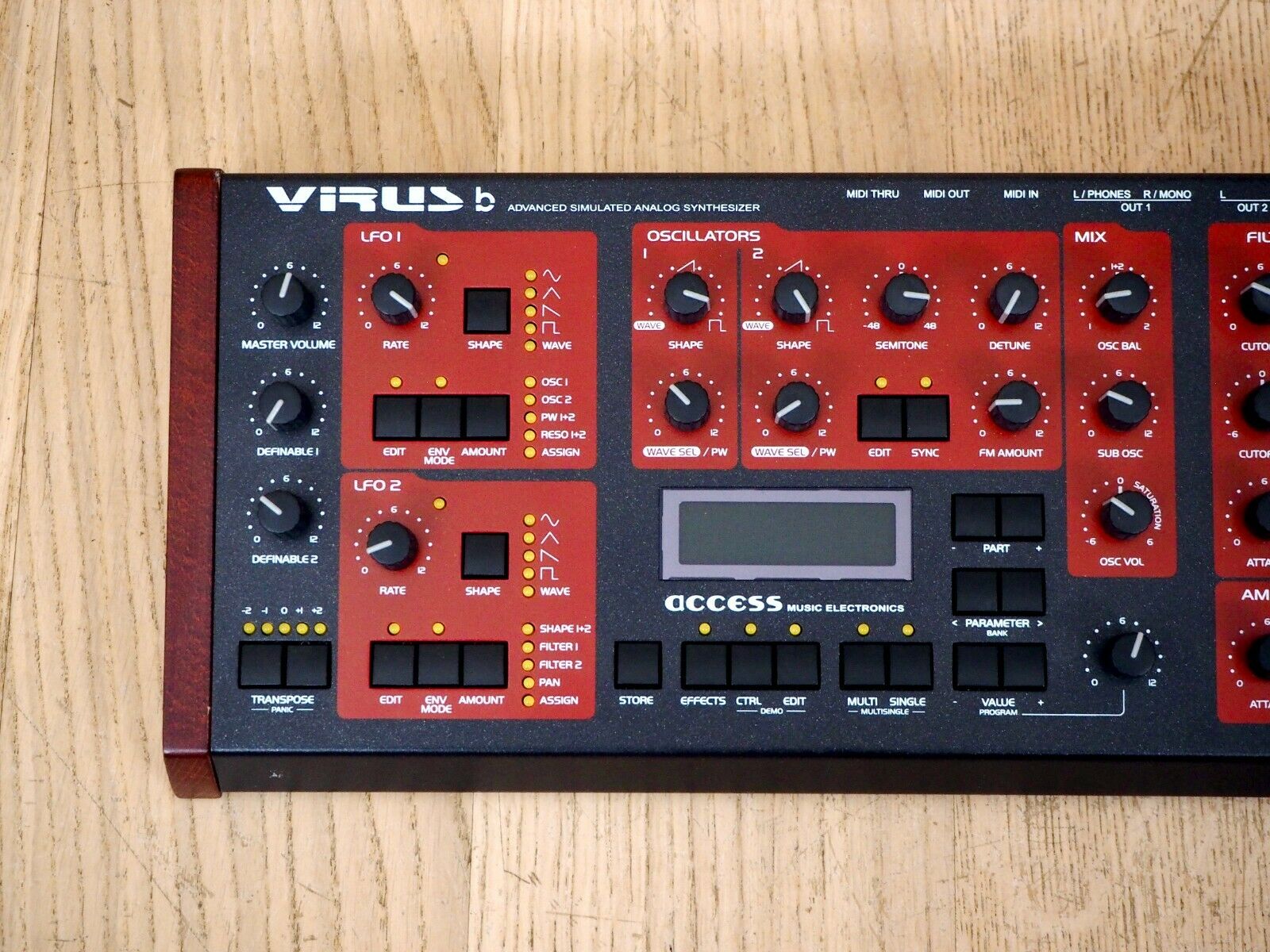 MATRIXSYNTH: Acces Virus B Desktop Synthesizer SN 10002048