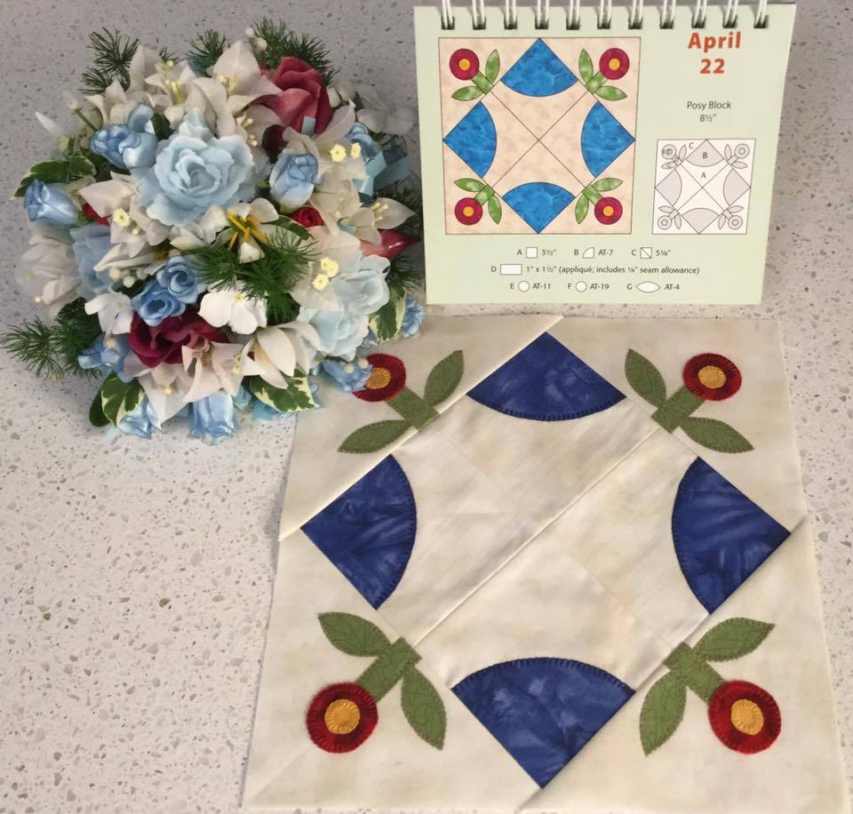 Quilter's Block a Day Calendar: Week 16 (and free quilt pattern)