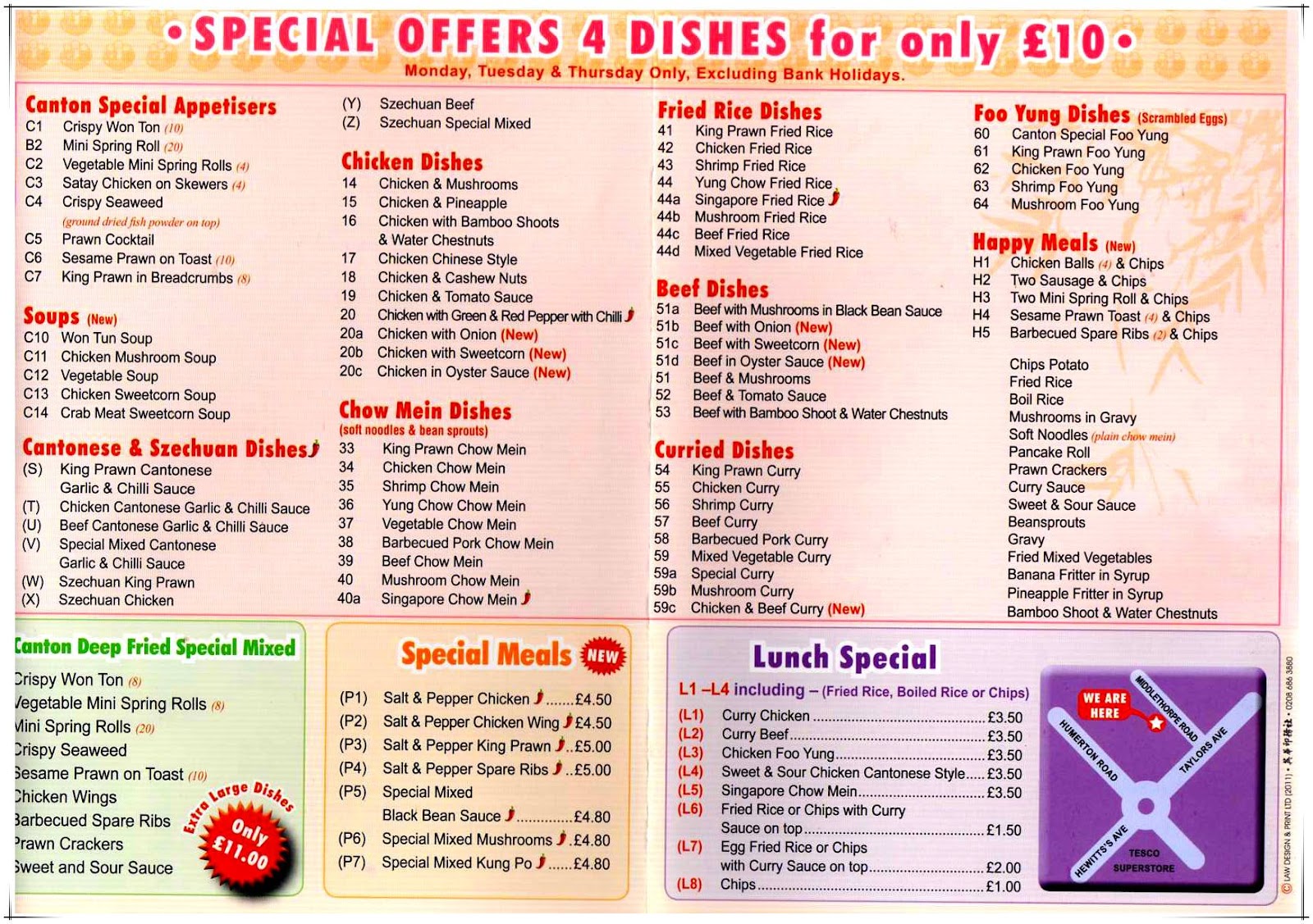 Canton Delicious Chinese & English Hot Meals to Take Away: July 2013
