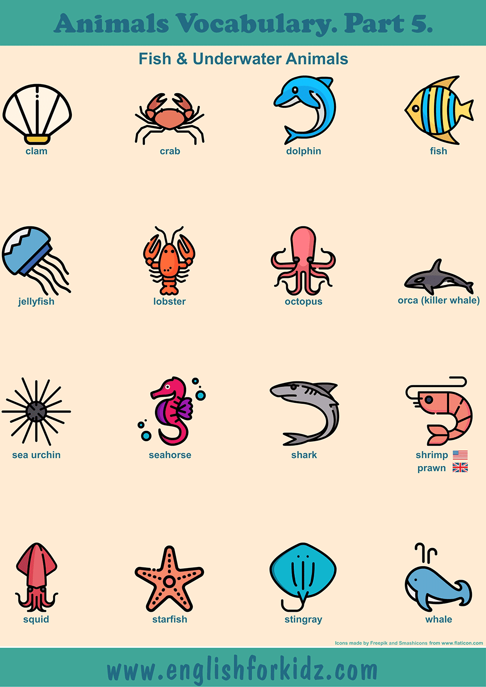 Printable Worksheets to Learn Animals Vocabulary