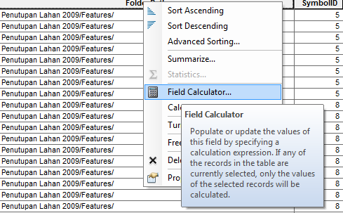 Mengambil String dari Sebuah Atribut Field di ArcGIS | Share to The World