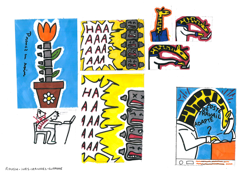 la salle 100: Affiches pour l'INRS - Recherches