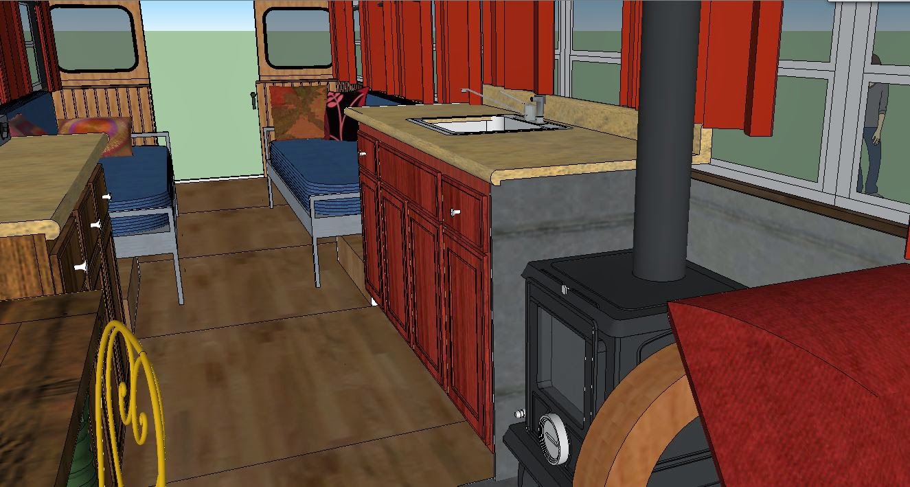 Sweatsville: Skoolie SketchUp Lay-out and Video