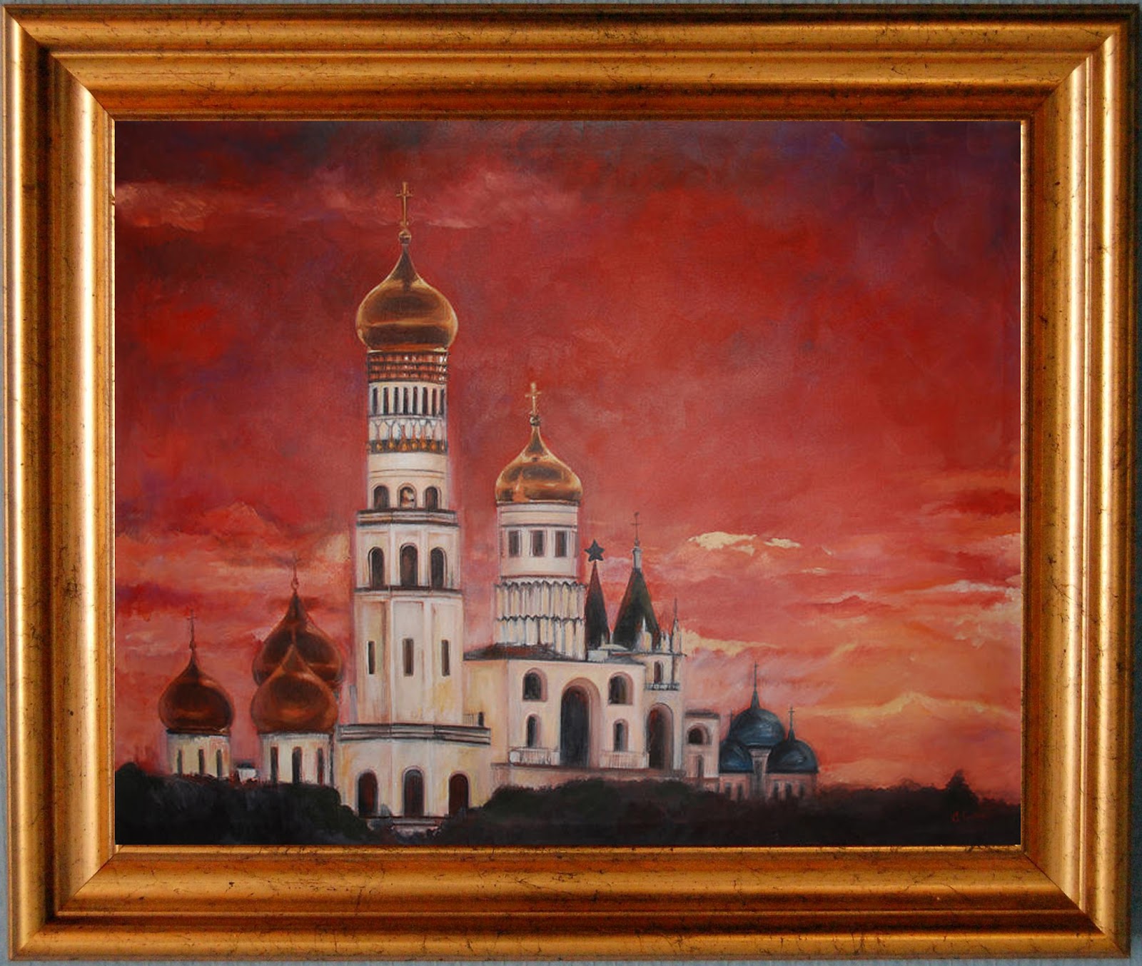 tablouri in ulei: picturi cu biserici rusesti