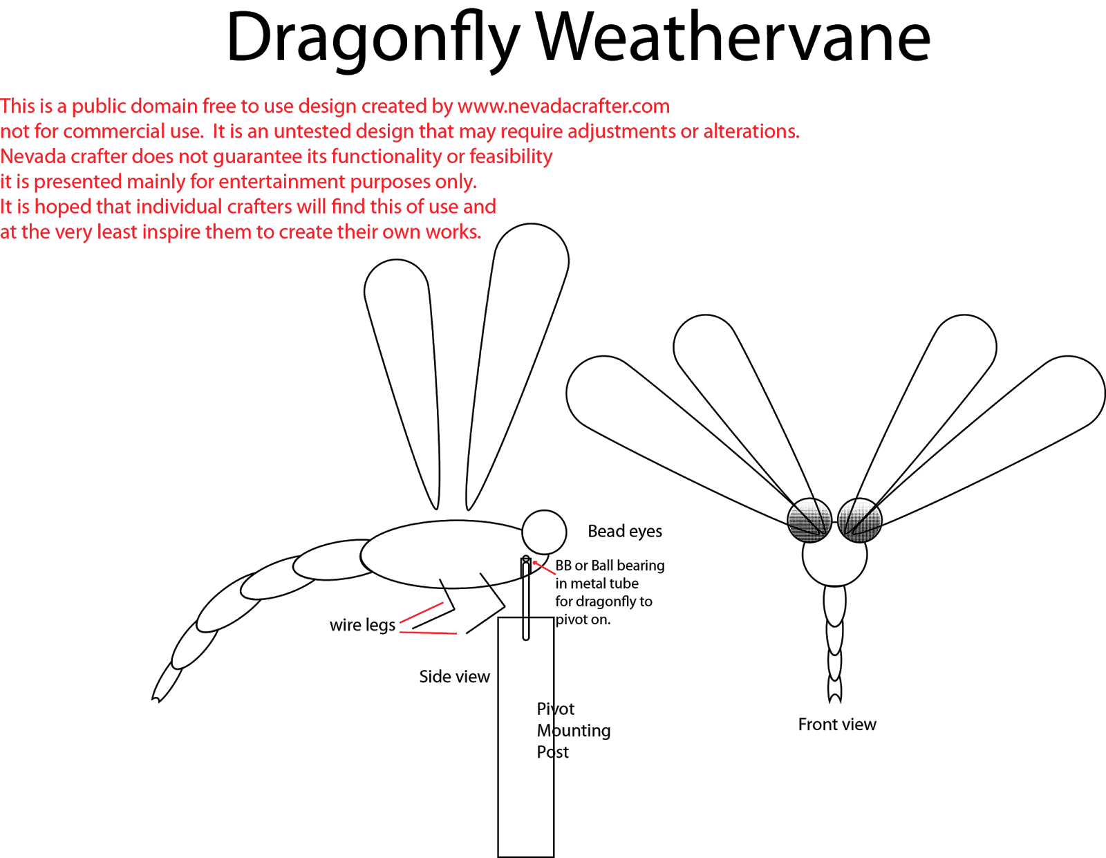 Free Patterns and ideas: Dragonfly weathervane