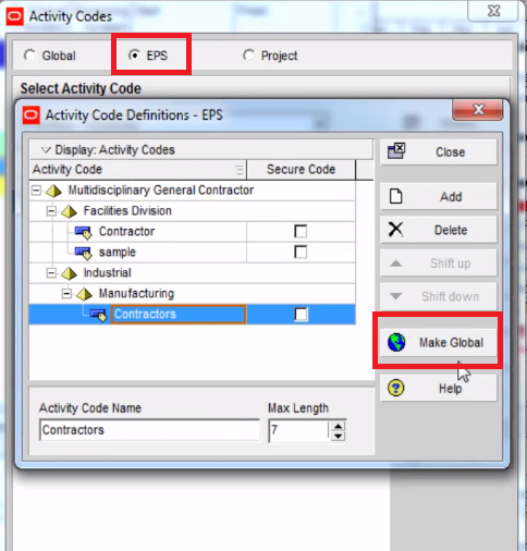 Primavera P6 Tutorial : Chapter 2.9 : Activity Codes