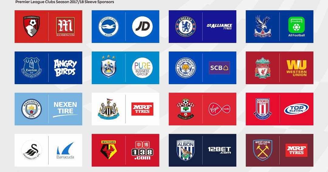 Football teams shirt and kits fan: Sponsor Sleeve PL Team Kits