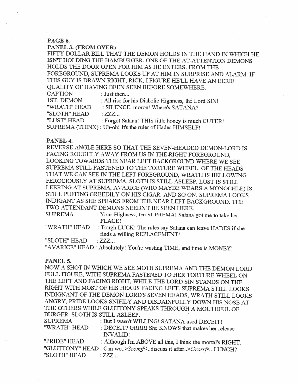 Alan Moore's Forgotten Awesome: Supreme #46 script