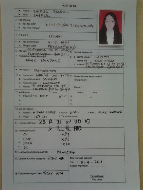 Ini Form yang Harus Diisi Untuk Proses Pembuatan SKCK - blog mas hendra