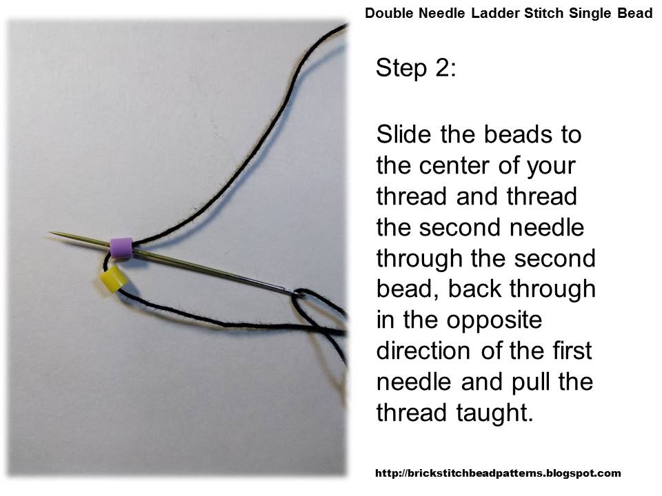 Brick Stitch Bead Patterns Journal: Double Needle Ladder Stitch Single ...